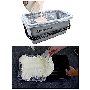 ROLLINGDOG 20PC 18 Inch Paint Roller Kit - 18 Inch Paint Roller Frame,2 to 3.2 Ft Extension Pole,Paint Bucket with Liners,18 Inch Microfiber Paint Roller Sleeves(Pack of 2),4 Inch Roller Covers