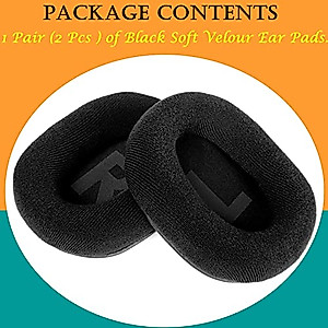 TaiZiChangQin HAS-10 Upgrade Ear Pads Cushion Memory Foam Replacement Compatible with LyxPro HAS10 HAS15 Headphone ( Black Velour Earpads )