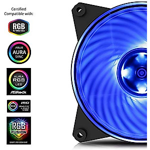 Cooler Master MasterFan Pro 140 Air Pressure RGB- 140mm Static Pressure RGB Case Fan for 4-Pin 12V, Computer Cases CPU Coolers and Radiators