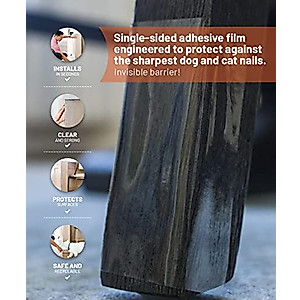 CLAWGUARD Protection Tape - Durable Single-Sided Shield Protection Barrier Against Cat, Dog, Bird, Rabbit Scratching and Clawing Furniture, Couch, Window Sill, Car Door, Glass and More! 4in x 10'
