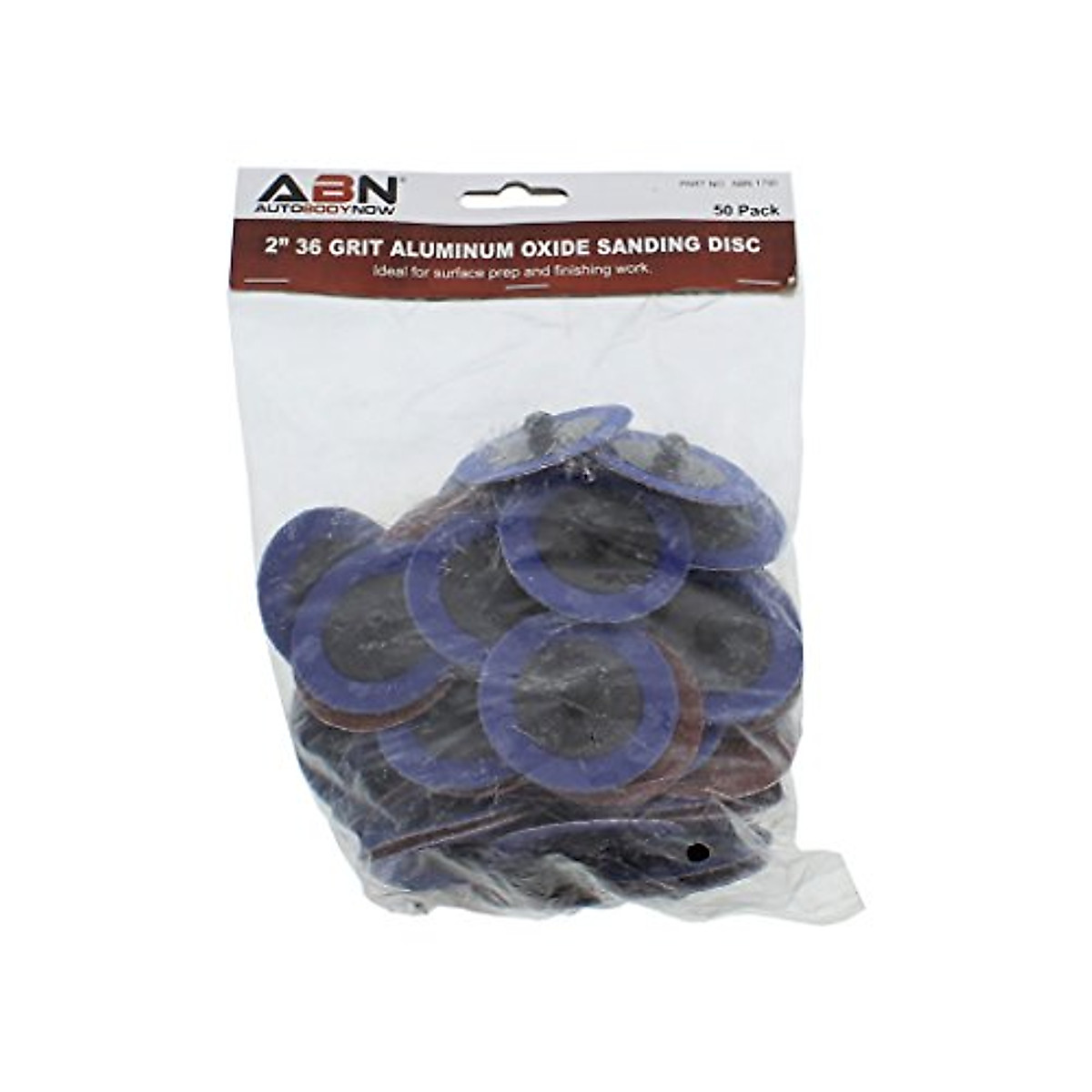 ABN Aluminum Oxide Sandpaper Disc, 50pk - 2in 36 Grit Sanding Disc Set, Circle Sander Pads Abrasive Round Sandpaper