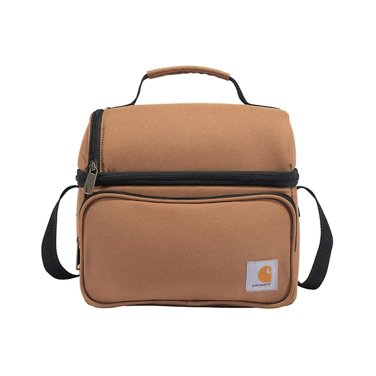Carhartt Unisex Insulated 12 Can Two Compartment Lunch Cooler Brown One Size
