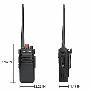 Retevis RT29 Two Way Radio, Heavy Duty 2 Way Radio, Walkie Talkies Long Range Rechargeable with 3200mAh, Fall-Resistant, for Construction School(6 Pack)