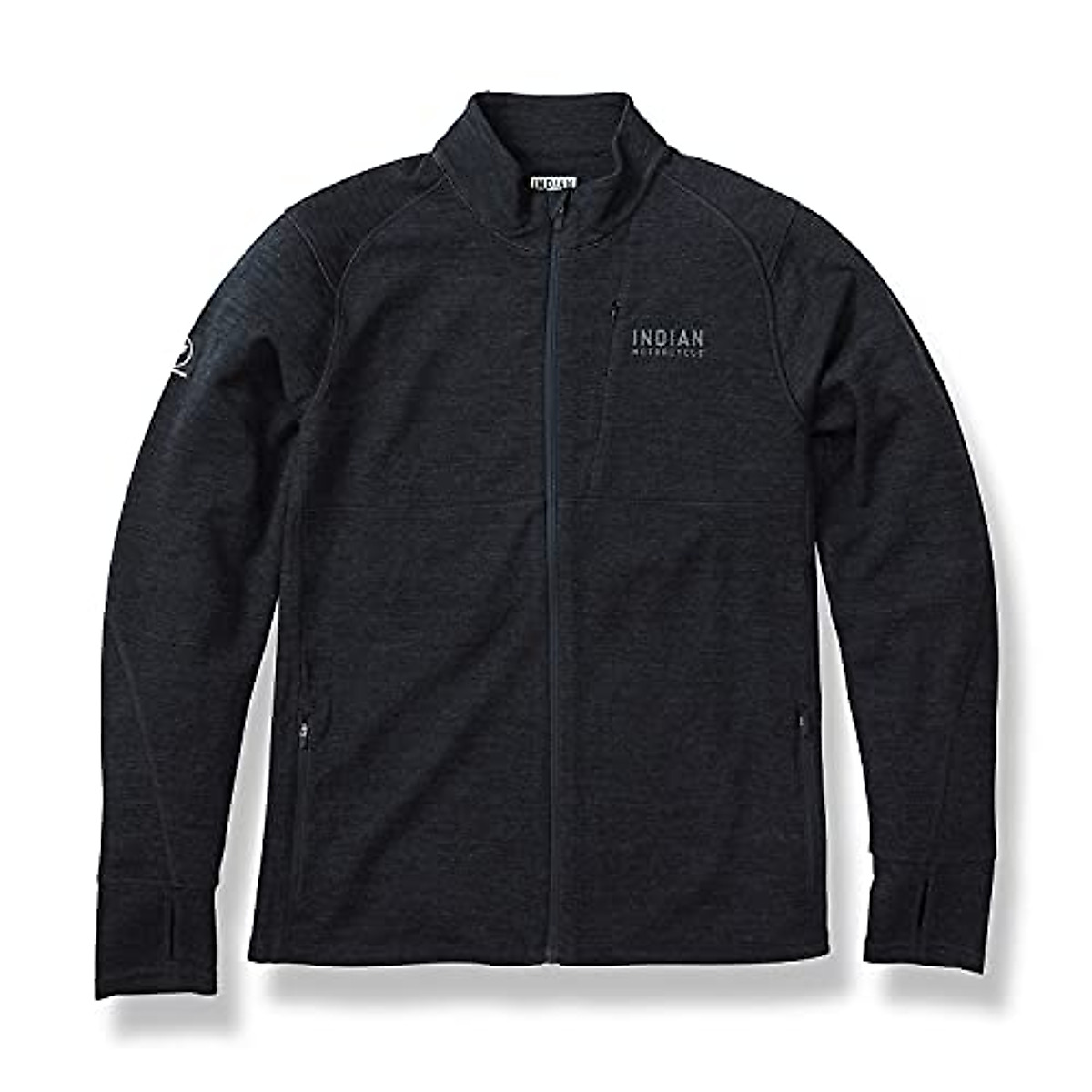 Indian Motorcycle Men's Merino Zip Thru, Charcoal - 2XL - 286163612