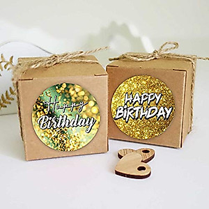 PARTH IMPEX Happy Birthday Stickers Seals Labels (Pack of 120) 2" Large Round for Gift Envelopes Cards Boxes