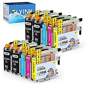 FLYINK Ink Cartridges for Brother lc203 lc201 XL Black and Color for MFC-J480DW MFC-J4420DW Printer