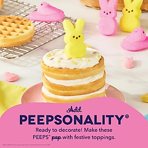 PEEPS x Dash Bunny Mini Waffle Maker for Individual Waffles, Hash Browns, Keto Chaffles with Easy to Clean, Non-Stick Surfaces, 4 Inch - Pink