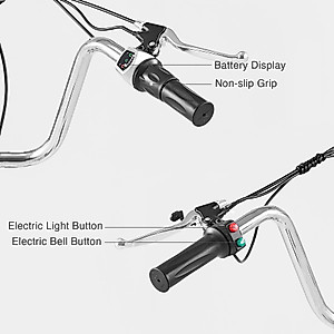 Viribus 24" 26" 3 Wheel Electric Bike for Senior, 250w Adults Electric Tricycle Trike, Three Wheel Ebike E Bicycle with Removable 36V 10Ah Lithium Battery, Motorized Trike with Basket for Women Men