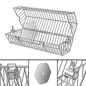 onlyfire 17 inch Stainless Steel Round Tumble Rotisserie Basket Cooking Accessory Fits for Most Grills