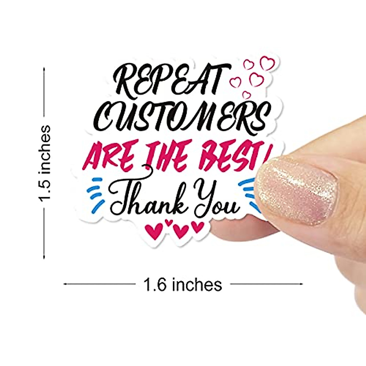 Wailozco Repeat Customers are The Best Stickers,Thank You Stickers,Handmade Stickers,Small Shop Stickers,Envelopes Stickers for Small Business, Online Retailers,Handmade Goods,500 Labels Per Roll