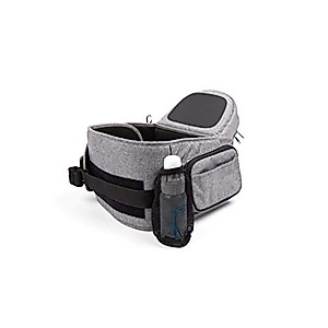 TushBaby - Safety-Certified Hip Seat Baby Carrier - Mom’s Choice Award Winner, Seen on Shark Tank, Ergonomic Carrier & Extenders for Newborns & Toddlers (Carrier, Grey)