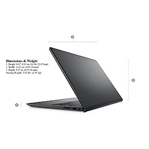 Dell 2023 Inspiron 15 Business Laptop, 15.6" 1920x1080 FHD Display, Intel Quad-Core i5-1135G7 2.4 GHz, Windows 11 Pro,Webcam, SD Card Reader, Carbon Black (32GB RAM | 1TB SSD)