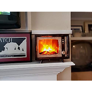 Decorative Realistic Fireplace Compact Retro Television with LED Moving Flame Effect, Hearth-Like-Glow With Electric Fireplace TV Look For Indoors by ELYYT