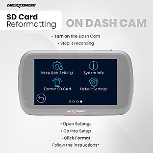 Nextbase 32GB U3 Micro SD Memory Card - with Adapter - Compatible with Nextbase in-Car Dash Cams Series 1 and 2