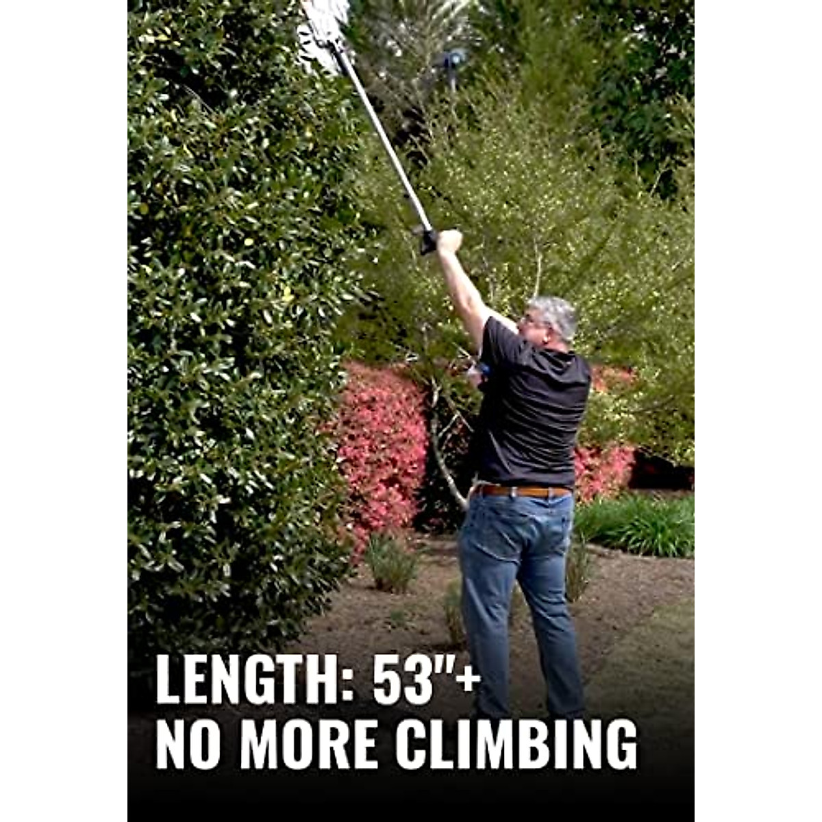 SUNSEEKER 16" Hedge Trimmer Attachment Universal, Dual Action Articulating,Heavy Duty Steel Material, 12 Angle Positon