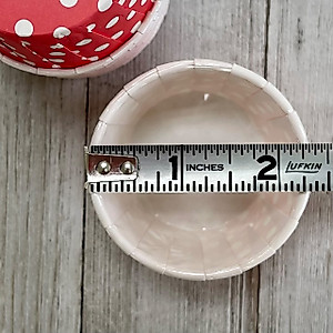 Rainbow Colors MINI Candy Nut Paper Cups - MINI Baking Liners - Red Orange Yellow Green Blue - Polka Dot - 100 Pack