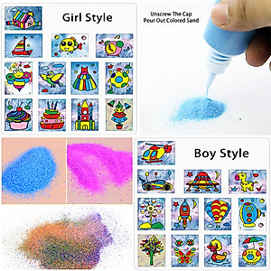 12 PCS Art Sand,1.25oz Bottles DIY Arts and Crafts Kit,Scenic Sand for Kids' Arts & Crafts,Terrarium Sand Play DIY Drawing Sandbox Wedding Sand for Decorations and Crafty Collection Sand Bottles