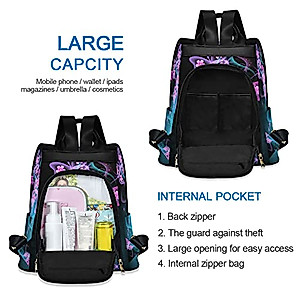 J JOYSAY Custom Magic Butterfly Backpack Purse for Women Personalized Anti-Theft Travel Daypack Fashion Backpack Handbags Customized Large Ladies Shoulder Bags for Women Girls Teen