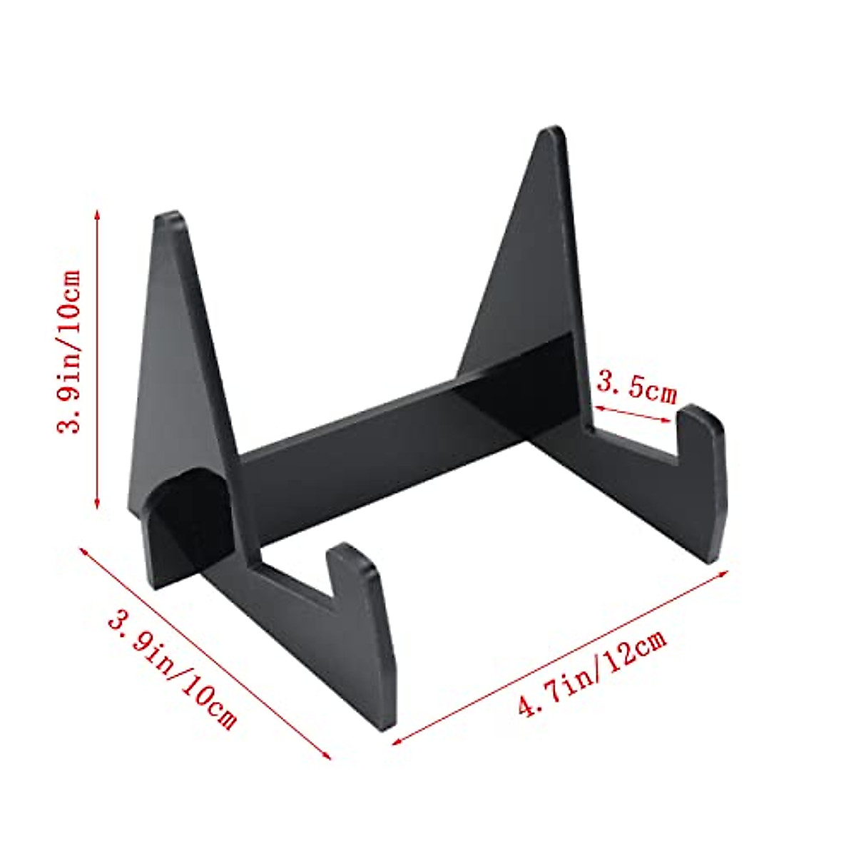 Dnyta Acrylic Desktop Bookcase Black Storage Organizer Book Shelf for Desk Home Nightstand Bookshelf E-Book Magazine Stand