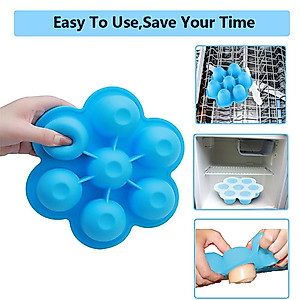 Egg Bites Molds for Instant Pot Accessories, Freezer Ice Cube Trays Silicone Food Storage Containers with Lid, 5,6,8 qt Pressure Cooker