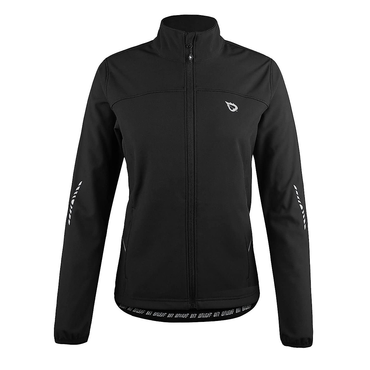 BALEAF Women's Cycling Jacket Windproof Thermal Winter Running Cold Weather Gear Waterproof Softshell Warm Black Size L