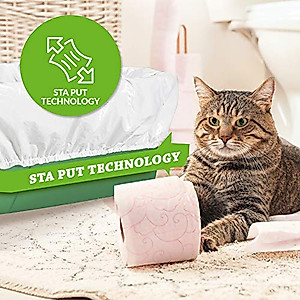 Alfapet Kitty Cat Pan Disposable, Elastic Sifting Liners- 15-Pack + 3 Solid Transfer Liner -For Large, X-Large, Giant, Extra-Giant Size Litter Boxes- With Easy Fit Sta-Put Technology (15 Count)