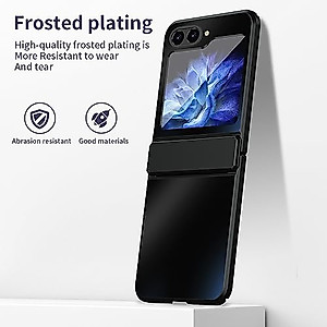 Phone case Compatible with Samsung Galaxy Z Flip 5 Case with Hinge Protection,Slim Thin Shockproof Hard Full-Body Protective Phone Case Cover for Flip5 5G Phone Phone Cover (Color : Black)
