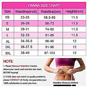 YIANNA Latex Waist Trainer Corsets Zipper Underbust Sport Girdle Hourglass Body Shaper for Women, YA2219-Black-S