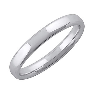 950 Platinum 3.2 mm Plain Wedding Band (Ring Size 7.75)