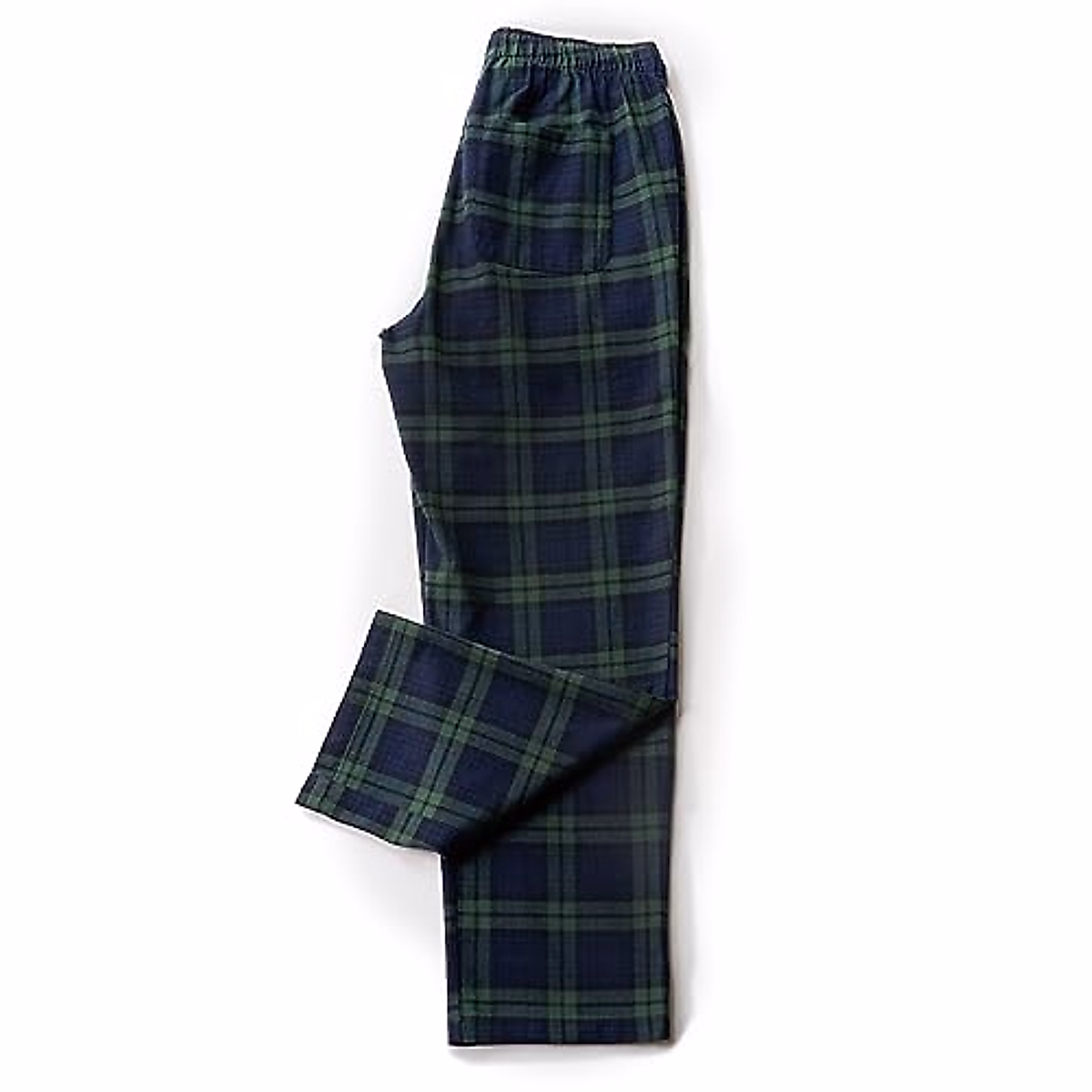 LAPASA Men's Pajama Pants 100% Cotton Flannel Plaid Lounge Soft Warm Sleepwear Pants PJ Bottoms Drawstring and Pockets M39 Medium (Flannel) Green+navy