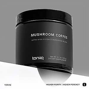 Ultra Concentrated Organic Mushroom Coffee 3,500mg 10:1 Extract - Colombian Sourced Beans 10 Mushroom Blend with Lion's Mane and Cordyceps - Mushroom Powder Coffee Organic Alternative Blend -TQ
