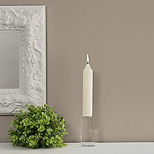 Root Unscented Timberline Collenettes Dinner Candles, 7-Inch Tall, Box of 4, Ivory