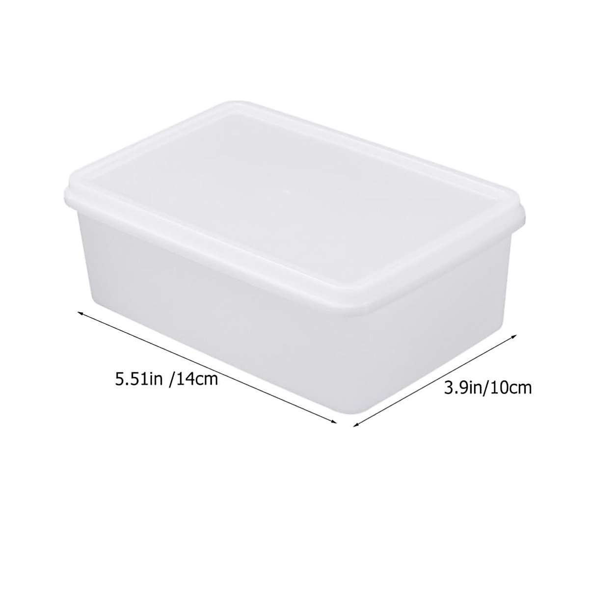 Cabilock Fridge Boxes 6Pcs 0.5L Convenient Food Storage Containers with Lids Daily Use Freezer Boxes Food Meal Prep Containers Lightweight Reusable