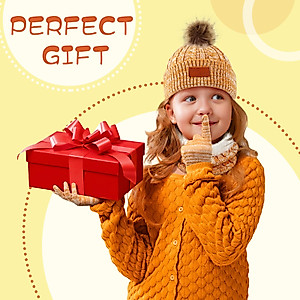 Liitrsh 18 Pcs Kids Winter Beanie Hat Scarf Gloves Set Girls Boys Winter Knit Hat Gloves Neck Warmer with Fleece Lined for 5-12 Years