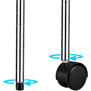 Miibox 4-Tier Heavy Duty Storage Shelving Unit 1000Lb Capacity,Chrome,36Lx14Wx55.91H inch