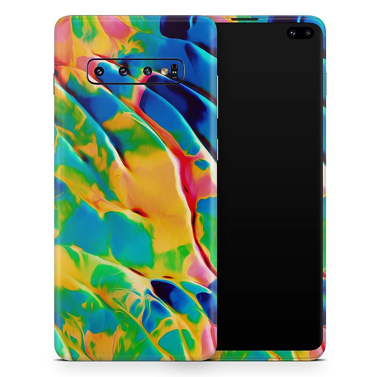 DesignSkinz Blurred Abstract Flow V25 Protective Vinyl Decal Wrap Skin Cover Compatible with The Samsung Galaxy S20 (Screen Trim & Back Glass Skin)