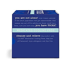 TUCKS Medicated Cooling Pads, 100 Count – Hemorrhoid Pads with Witch Hazel, Cleanses Sensitive Areas, Protects from Irritation, Hemorrhoid Treatment, Medicated Pads Used By Hospitals