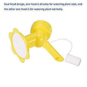 M METERXITY 4 Pack Bottle Watering Sprinkler - Plant Potted Watering Portable Spout Nozzles Heads Converter, Apply to Indoor/Outdoor (90x65mm, Yellow Orange)