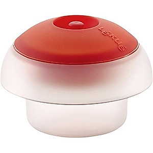 Lekue Ovo Egg Cooker Kit of 1 Square Egg Mold and 1 Round Egg Mold (Set of 2), Red (3402400SURU008)