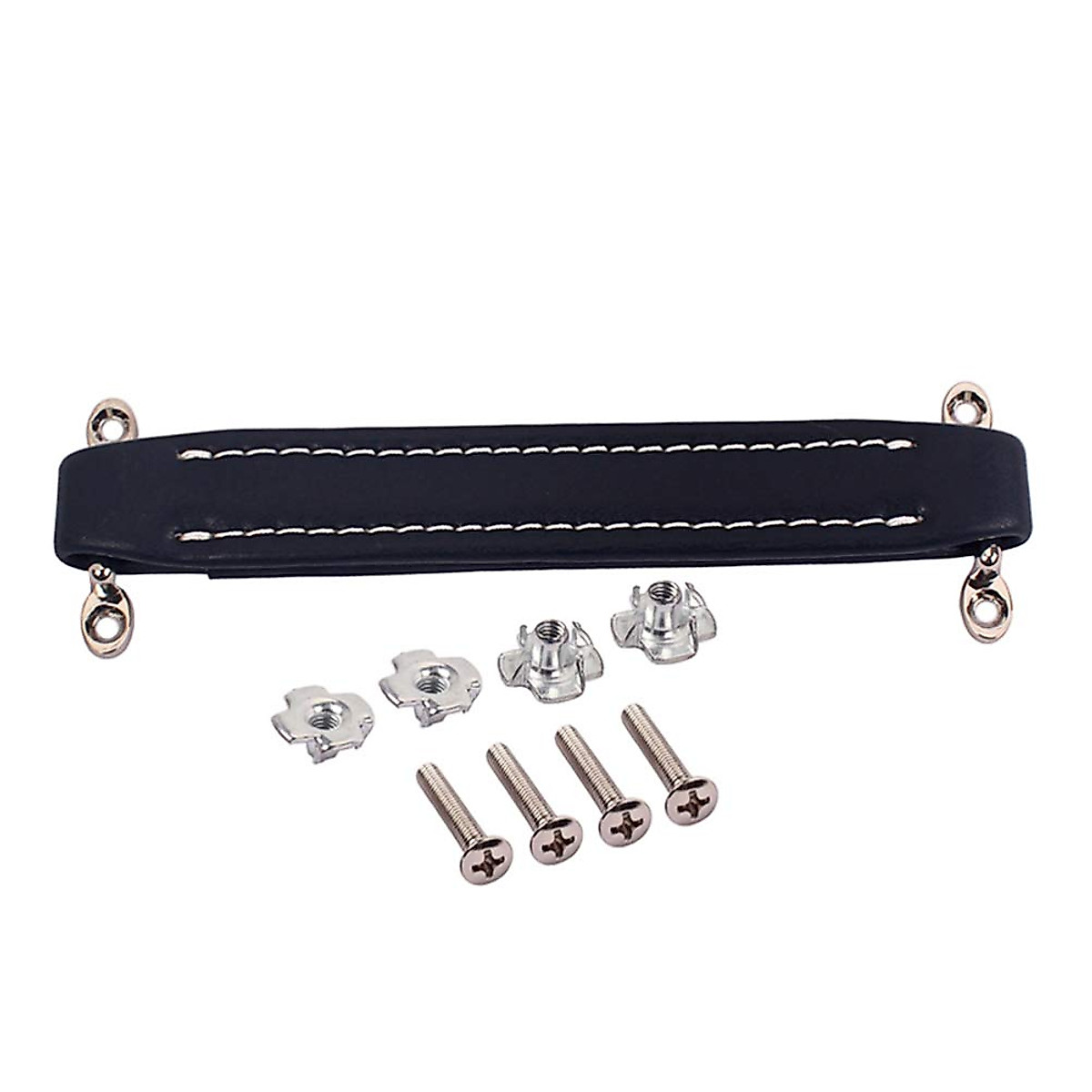 Vintage Style Guitar AMP Amplifier Leather Handle Amp Handle Strap for Guitar Speaker Amplifier (Black)