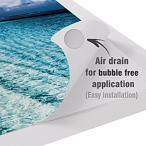 Cavka Vinyl Decal Skin Compatible for MacBook Pro 16 M3 M2 M1 14 2023 Air 15 2022 Retina 2020 Air 13 Mac 12 Laptop Nature Tropicals Ocean Design Sea Beach Sticker Print Blue Tree Palm Cover