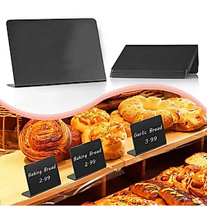 Mini Chalkboard Signs, 20 Pack Acrylic L-Shaped Desktop Message Board Sign Chalkboard 3x4 inch for Food Display Party Buffet Wedding Coffee Shop Bakery Restaurant