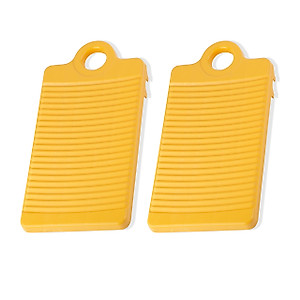 Wash Board for Hand Washing Cloths - Mini Washboard for Laundry Washing Clothes, Antiskid - Plastic Shirts & Socks Washboard for Household, Travel and Camping, 2 Pcs