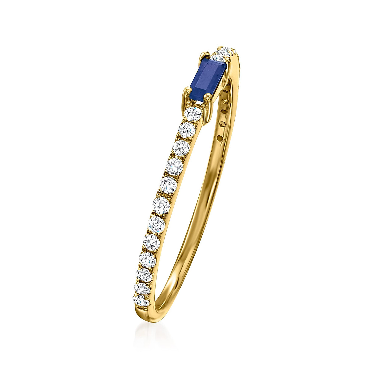 RS Pure by Ross-Simons 0.10 Carat Gemstone and .19 ct. t.w. Diamond Ring in 14kt Yellow Gold