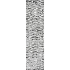 nuLOOM 2' x 14' Performance Indoor Area Rug, Non-Shed, Power Loomed High-Traffic Area Rug for Living Room, Bedroom, Home, Sherill Grey