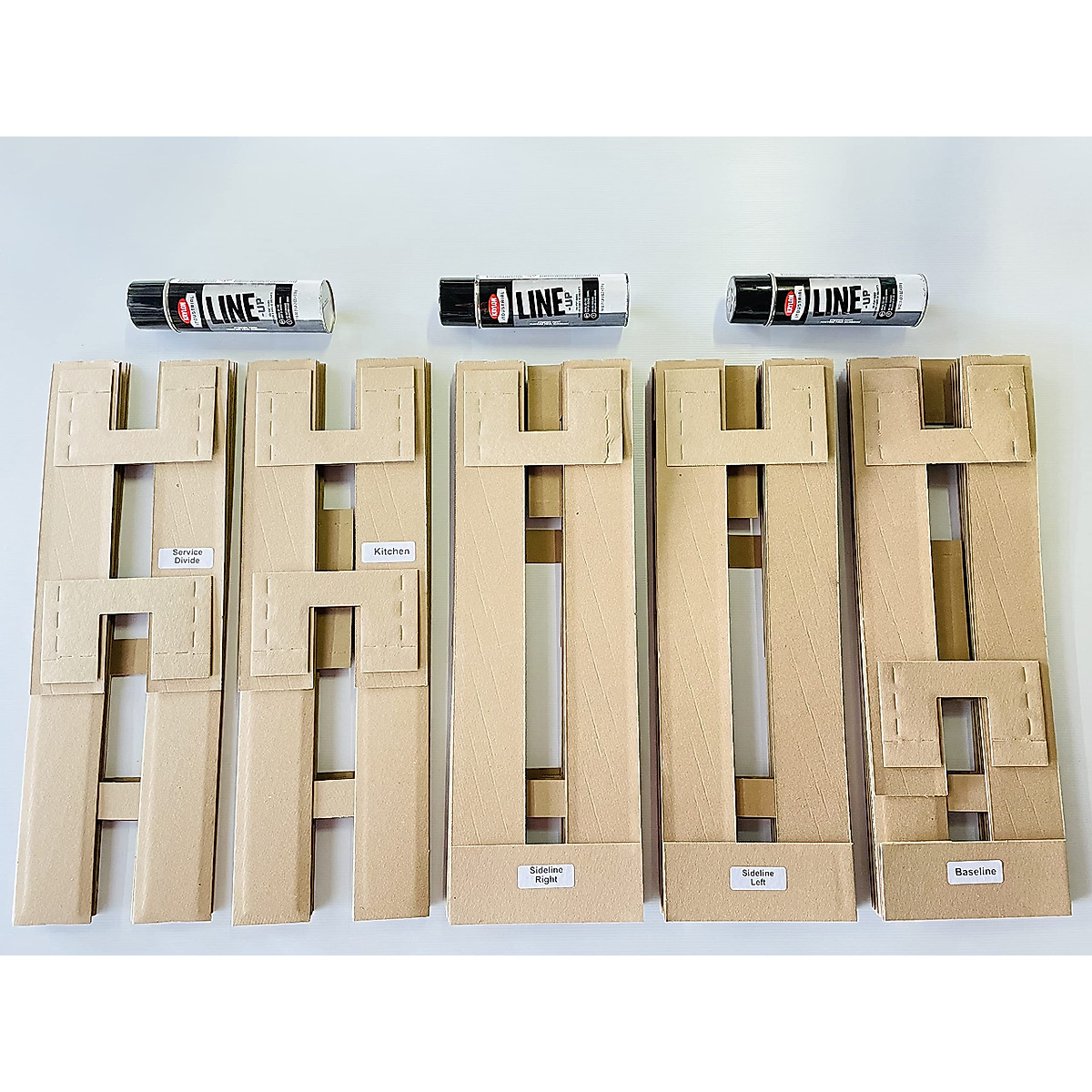 Ronan Sports Pickleball Regulation Cardboard Stencil Kit for Concrete & Asphalt Courts | Made in The USA | Great Gifts for Dads | Summer Time Fun for Families | Black Paint Included