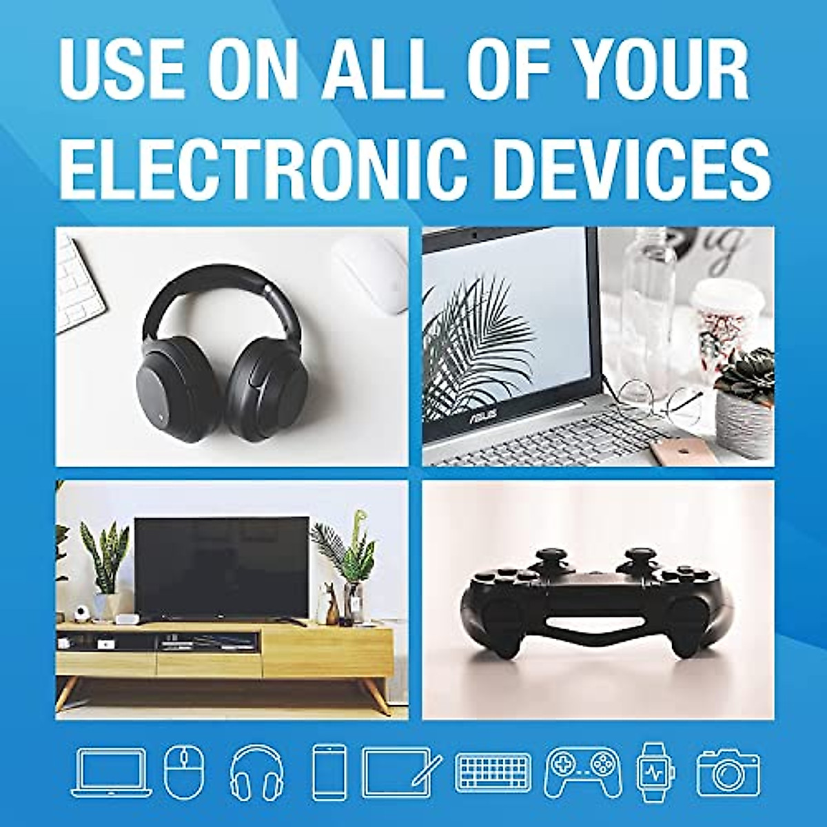 MiracleWipes for Electronics Cleaning - Screen Wipes Designed for TV, Phones, Monitors and More - 20 Count