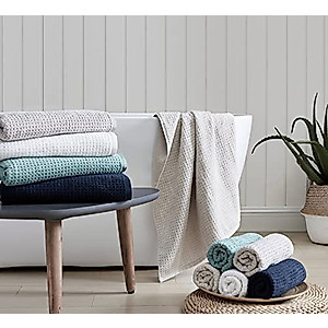 Tommy Bahama - Bath Towels Set, Highly Absorbent Cotton Bathroom Decor, Low Linting & Fade Resistant (Nothern Pacific Bay Blue, 6 Piece)