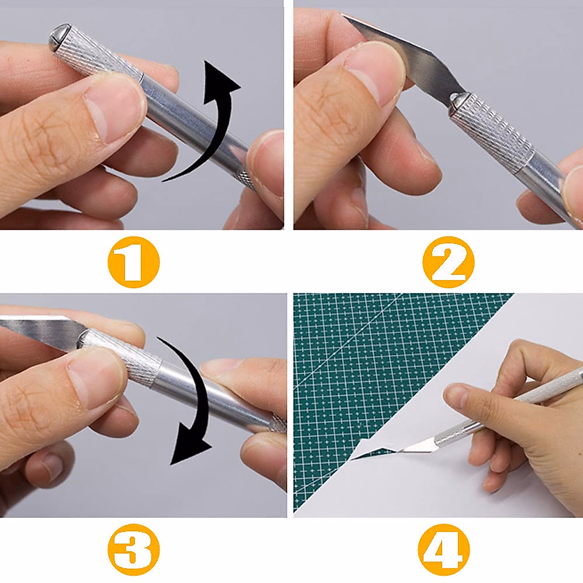 Exacto Knife Precision Carving Craft Hobby Knife Kit with 40 PCS Exacto Blades for DIY Art Work Cutting, Hobby, Scrapbooking, Stencil