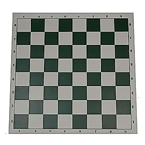 Portable Chess Set , Chess Set Large , Tournament Chess Set , 90% Plastic Filled Chess Pieces and Green Roll-up , Vinyl Chess Board Game (35x35cm)